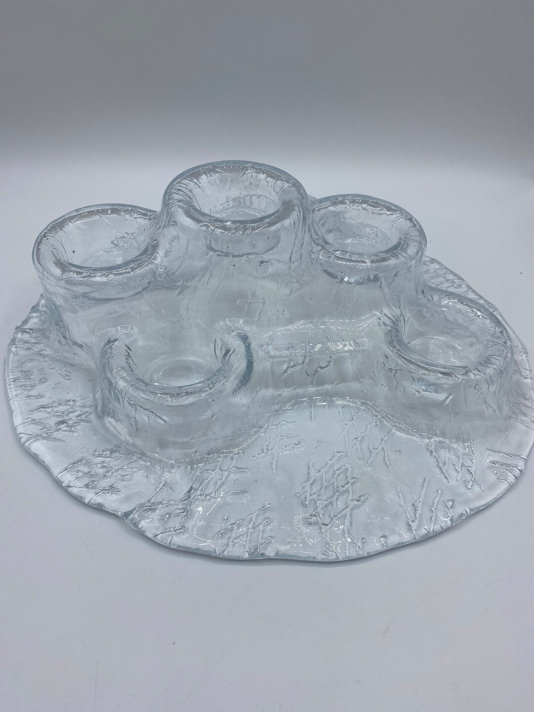 Muurla Finland Scandinavian Design Ice Textured Glass Tea Light Candle ...