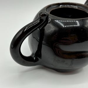 Vintage 1950s Shafford Redware Black Cat Teapot Japan Kitschy Red Bow ...