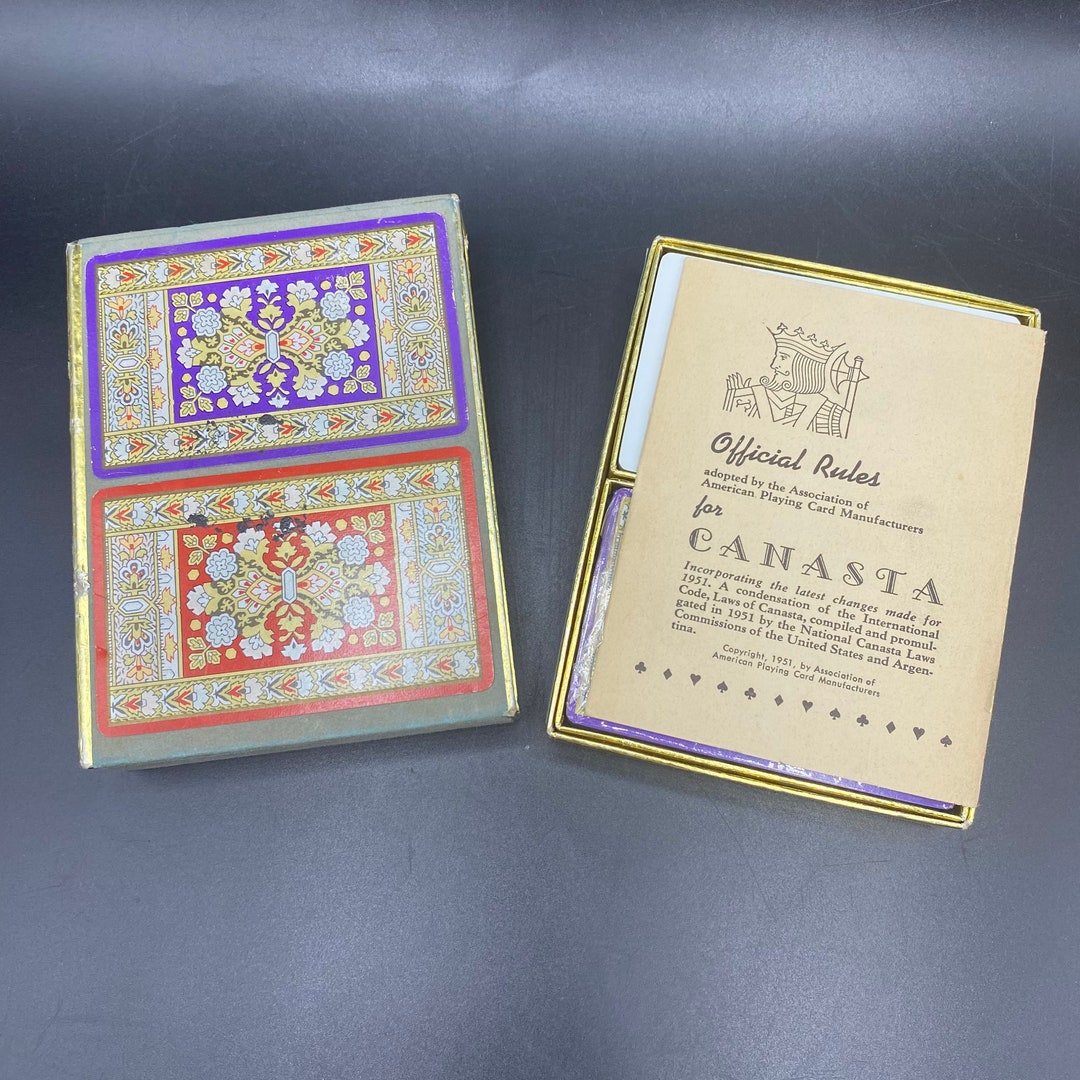 Vintage Congress Canasta Playing Card, Cel-u Tone Finish, Congress ...