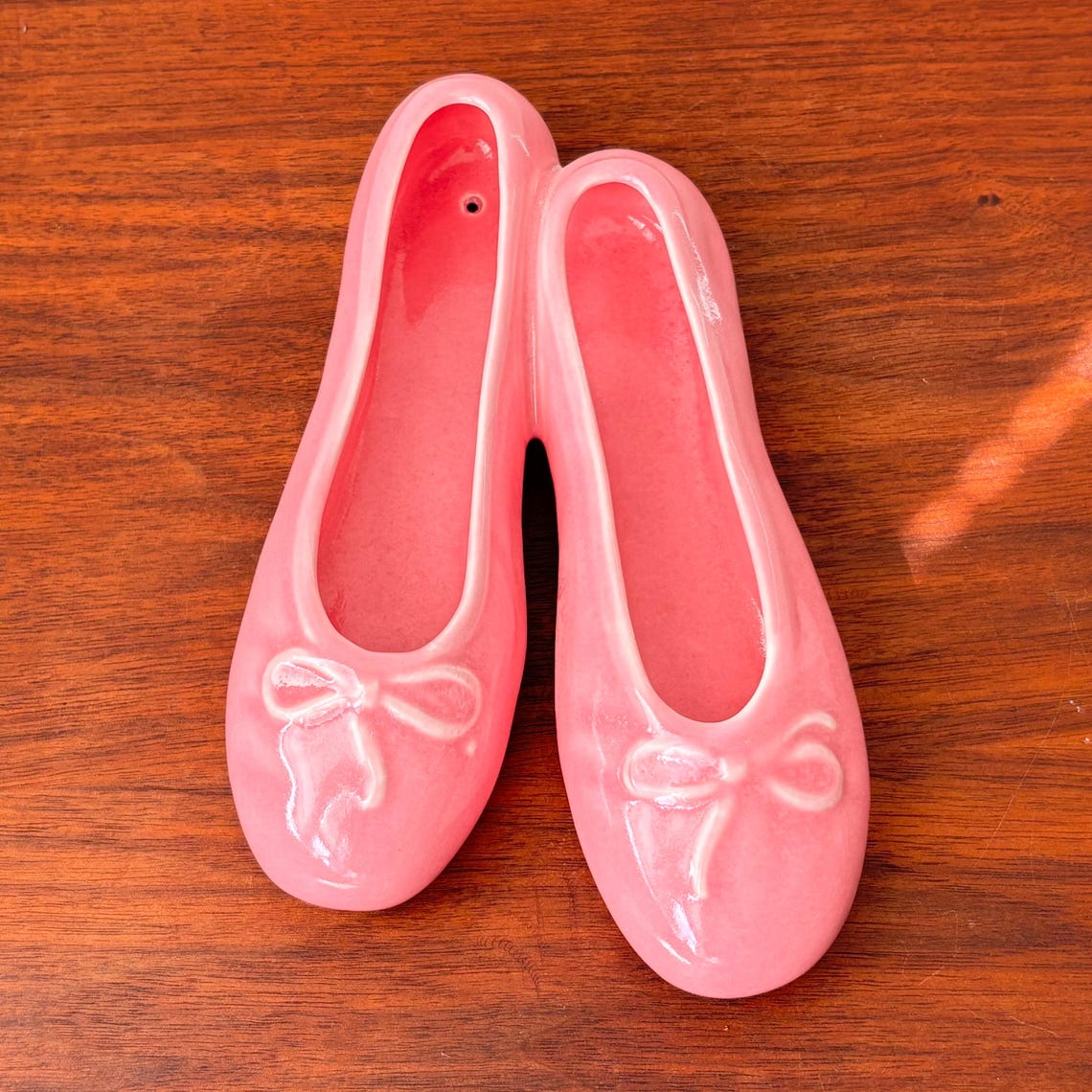 Vintage Ceramic Pink Ballet Slippers Wall Hanging Decor, Ballerina ...