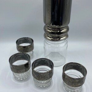 Vintage Queen’s Lustreware Vitreon Cocktail Set | 5 Piece Silver Fade ...