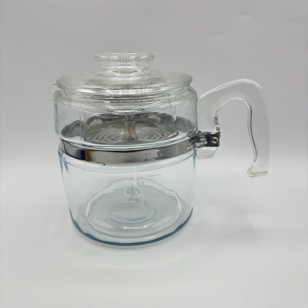 Vintage Pyrex Flameware Coffee Percolator: 6-cup Mid-century Kitchen - Etsy