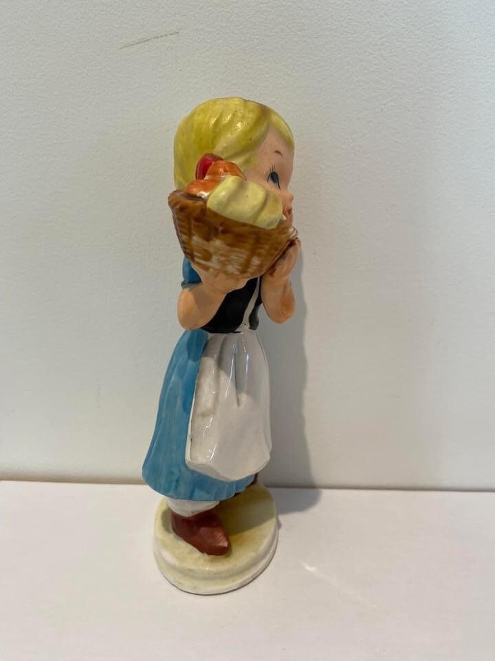 Vintage Japanese Large Hummel Figurine Girl Holding Basket of - Etsy