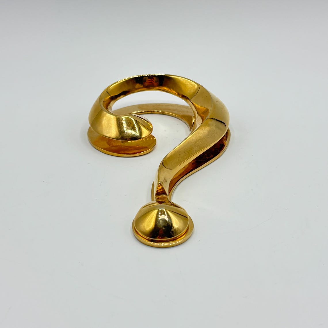 Brass Tone Question Mark Oversized Paper Clip Claw, Brass Desk ...