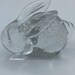 Vintage Art Glass Clear Bullicante Bunny Figurine, Art Glass Animals ...