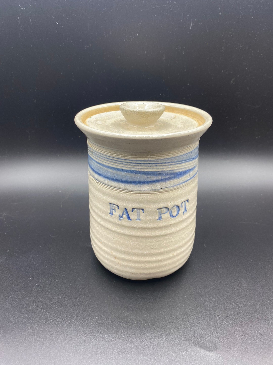 Vintage Pottery “fat Pot” Stoneware Crock With Lid, Signed by Potter ...