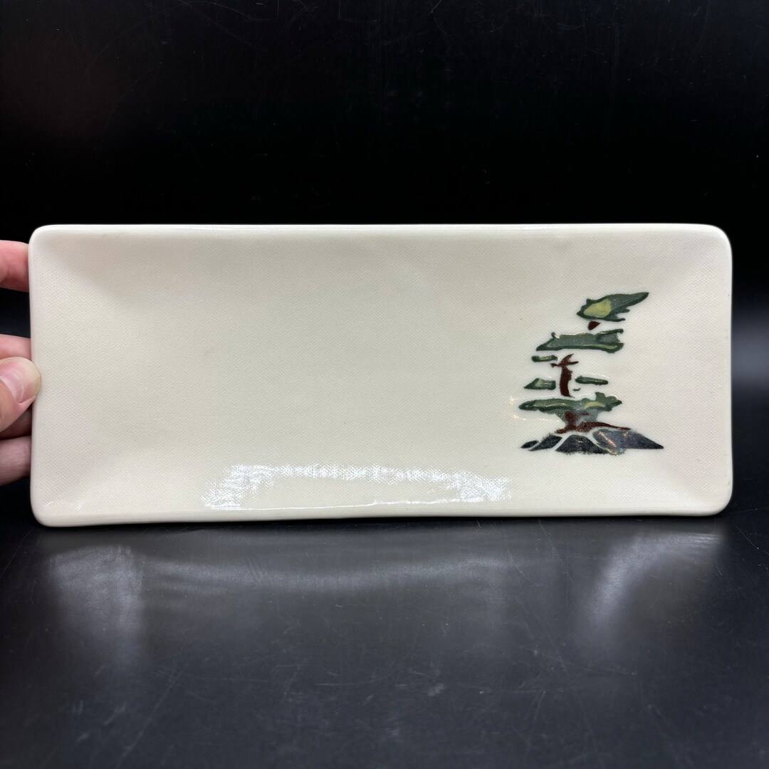 Windswept Tree Studio Pottery Tray, Canadian Landscape Art Pottery Tray ...