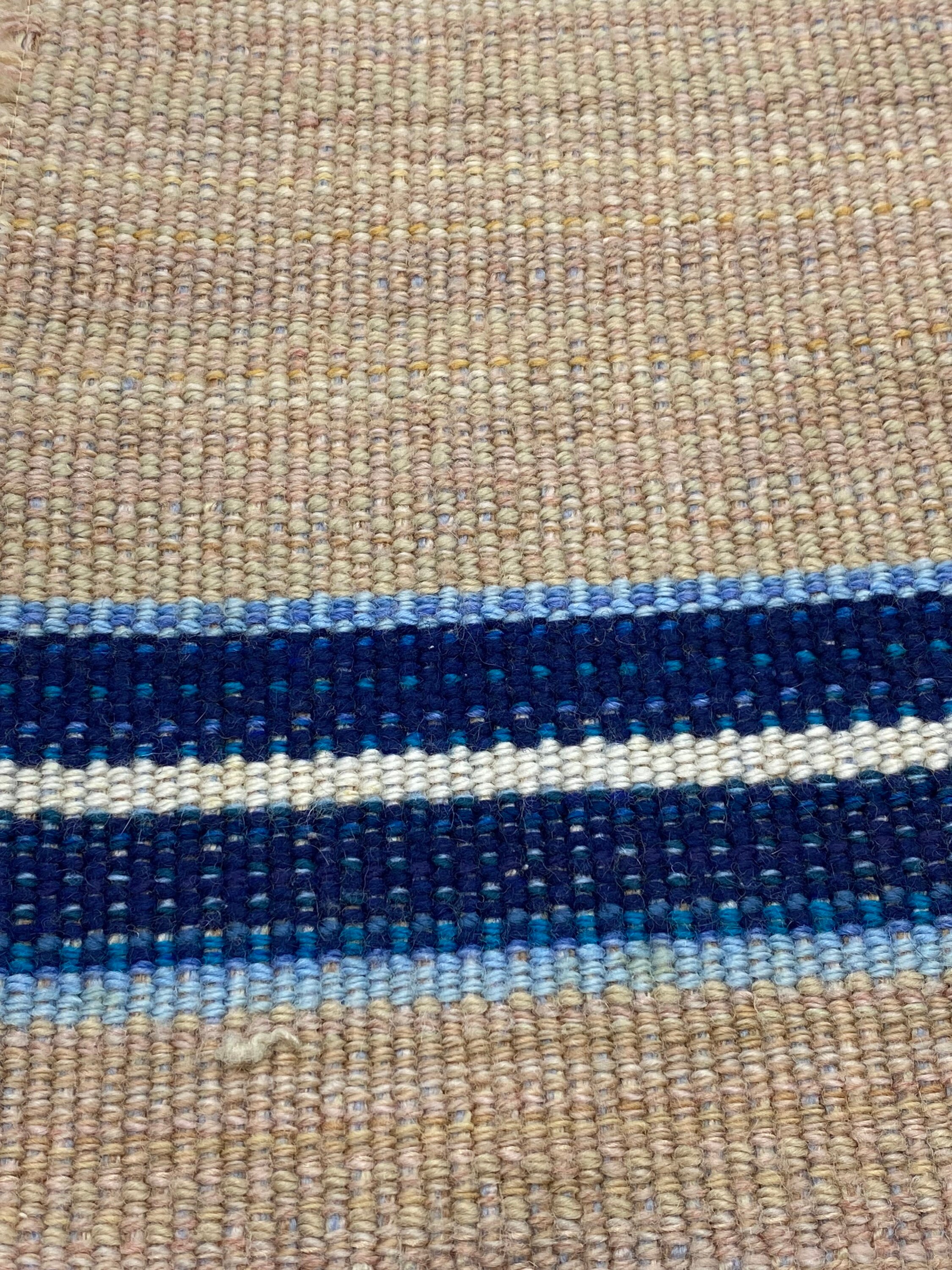 Vintage Boho Style Woven Blue and Light Pink Stripe Place Mats - Etsy