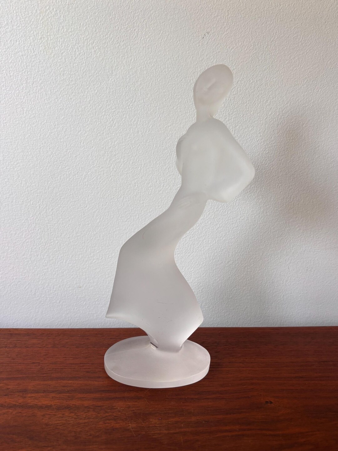Art Deco Frosted Glass Dancing Lady Figurine - 1930s Czech Bohemian - Etsy