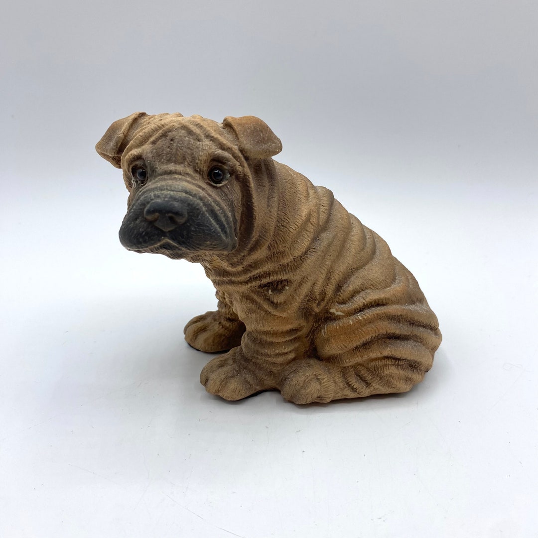 Vintage Shar Pei Dog Statue, 1992 Universal Statuary 5007 Shar Pei Dog ...