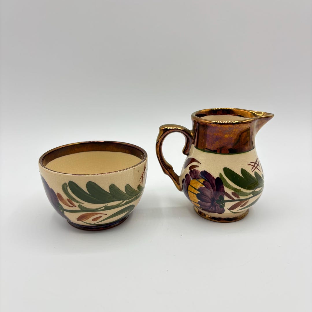 Wade England Pottery “harvest Ware” Creamer Pitcher and Open Sugar Bowl ...