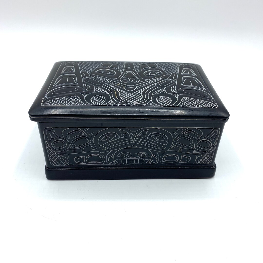 Vintage Boma Resin Carved Inuit Native American Art Trinket Box - Etsy