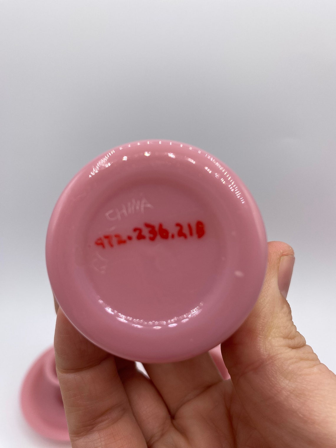 Antique Chinese Peking Glass Cup and Saucers - Pale Pink Set - Etsy