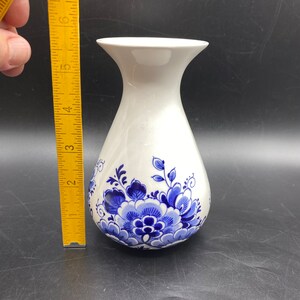 Vintage Delft Blue Belly Vase Floral Design by Heinen Delfts Blauw - Etsy