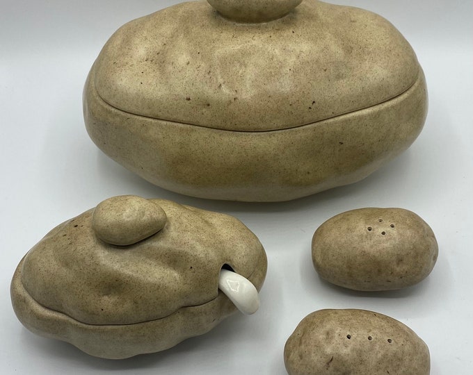 Vintage RARE Atlantic Mold Ceramic Baked Potato Serving Set, Server ...