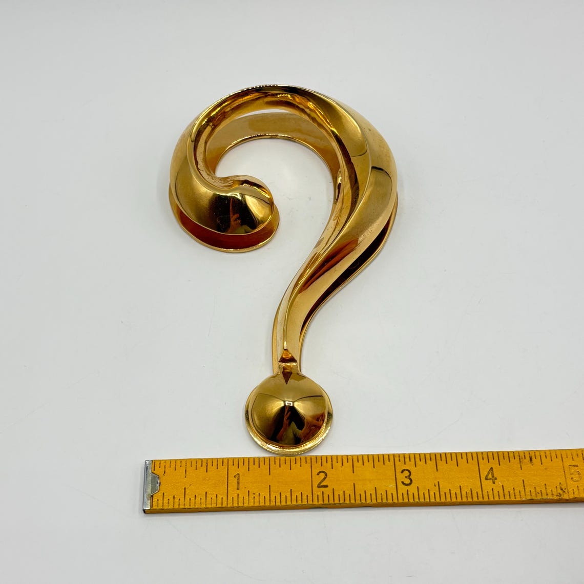 Brass Tone Question Mark Oversized Paper Clip Claw, Brass Desk ...