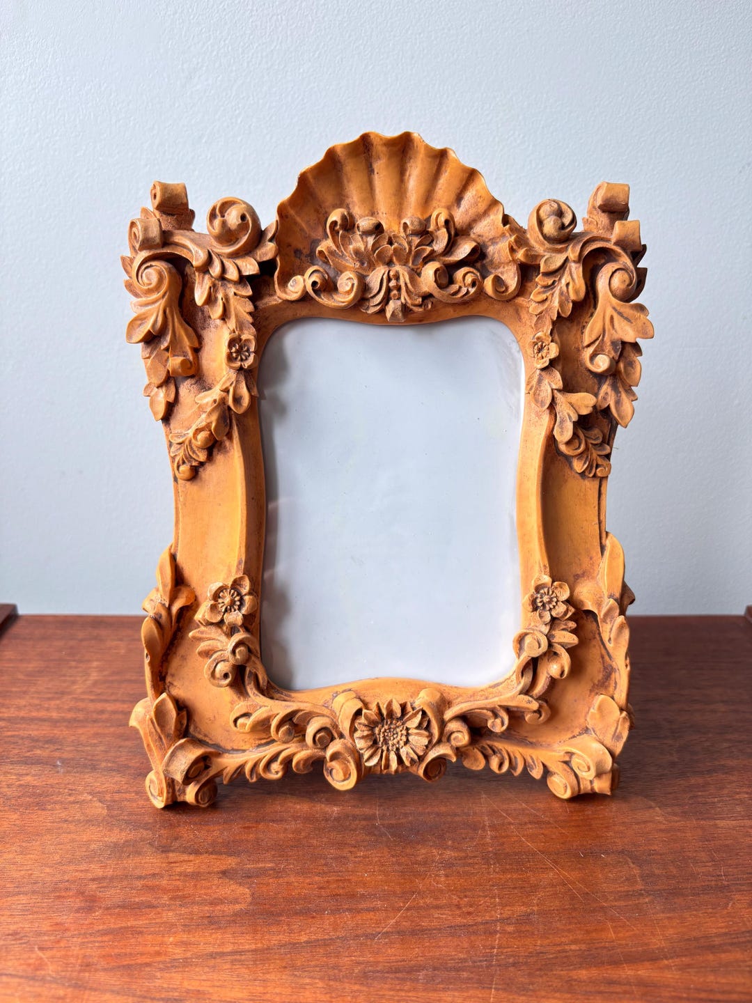 19th Century English Regency Style Intricately Carved Ornate Faux Wood ...