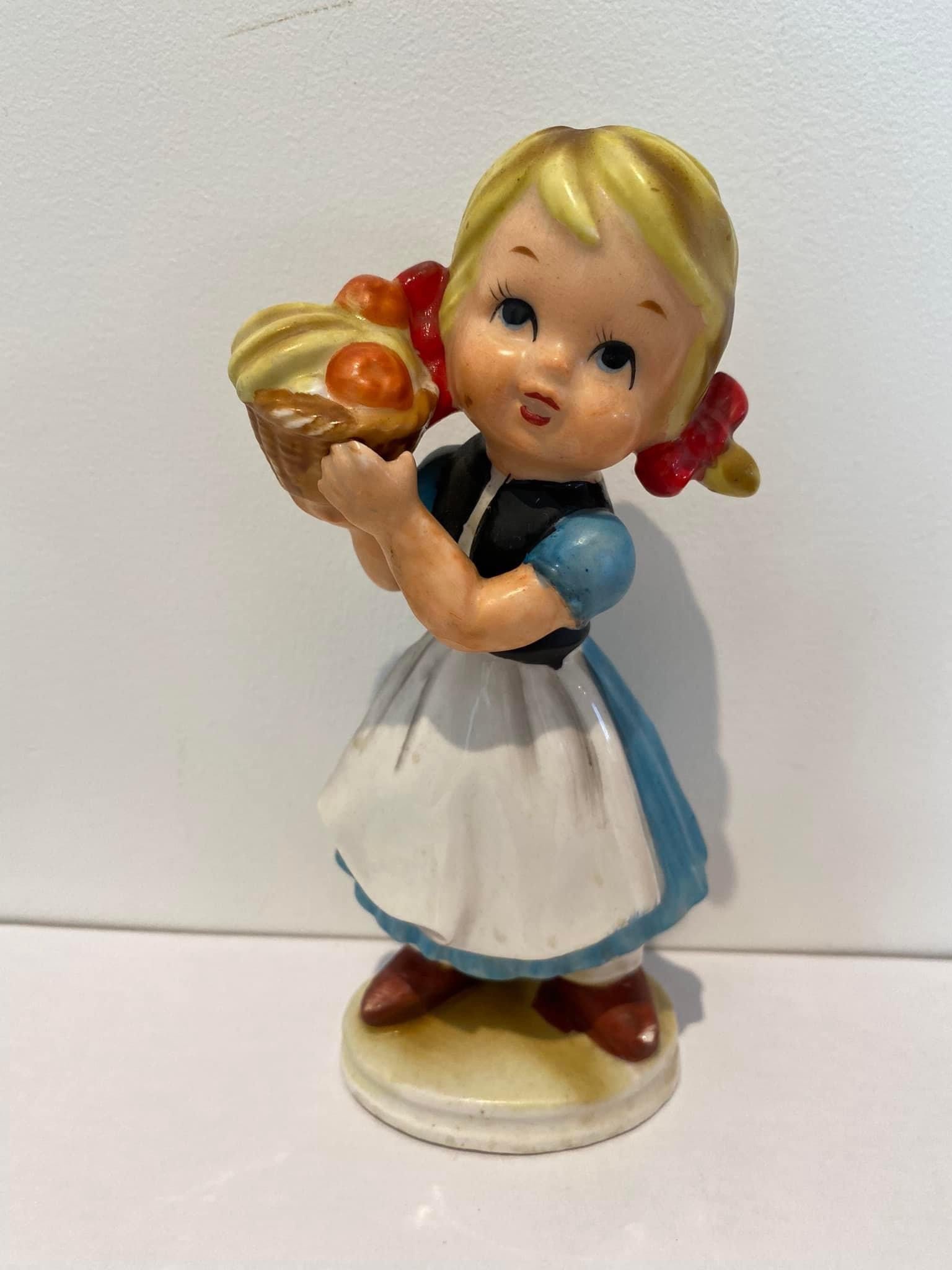 Vintage Japanese Large Hummel Figurine Girl Holding Basket of - Etsy