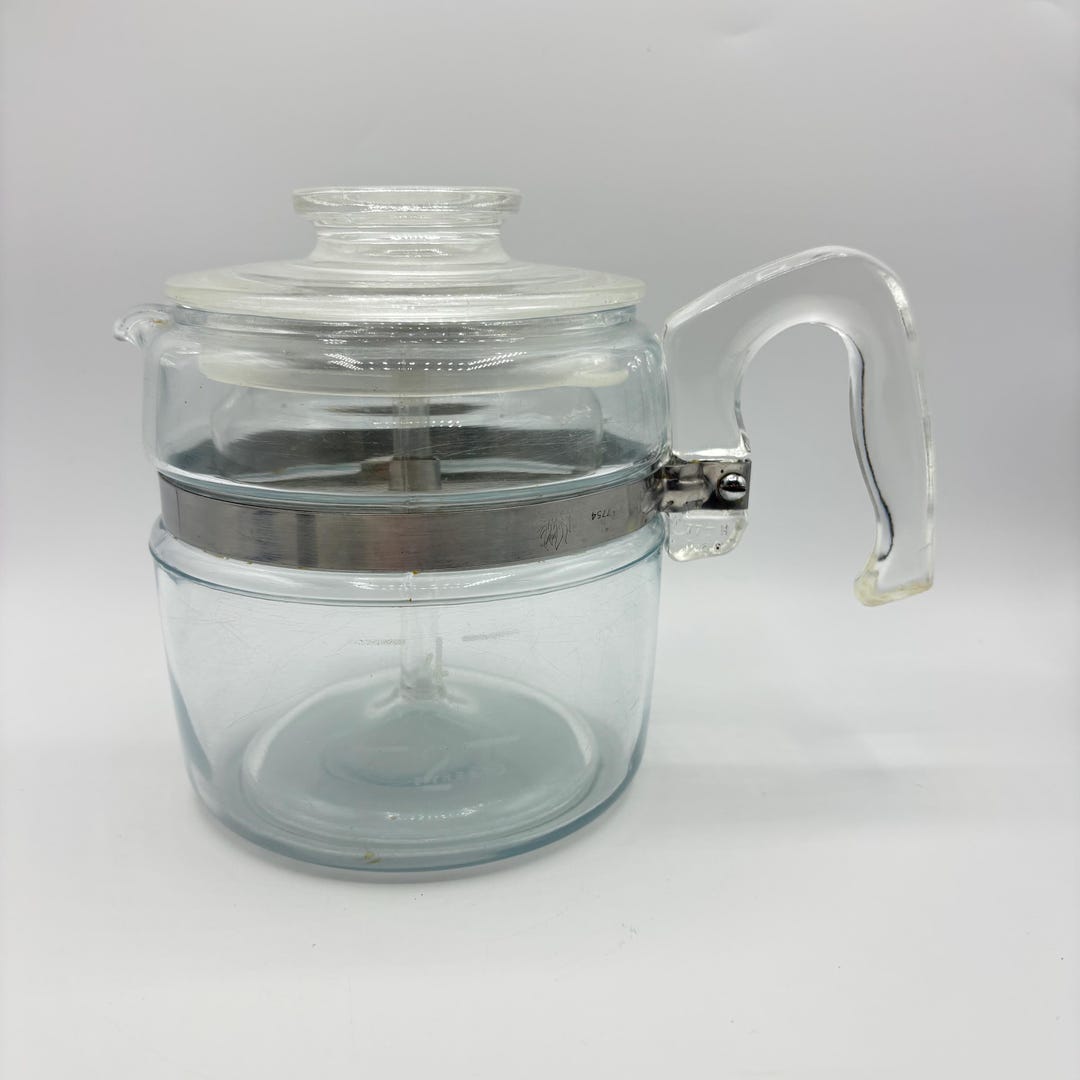 Vintage RARE Glass Flameware Pyrex Coffee Pot 7754-B Percolator 4 Cup ...