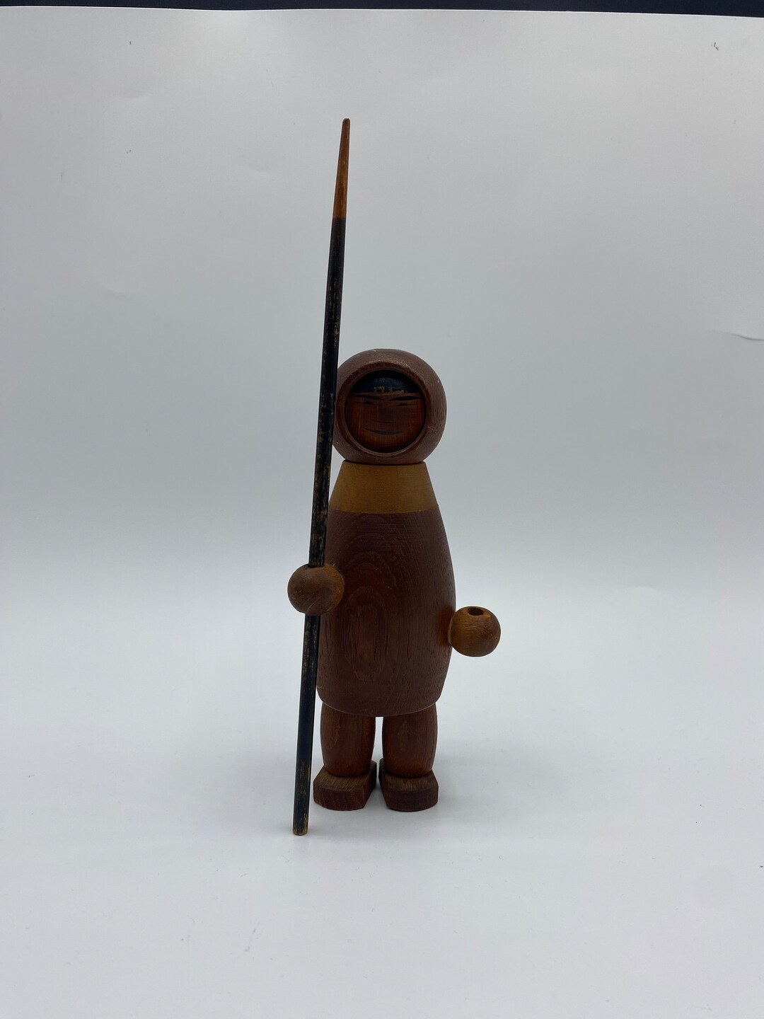 Arne Tomsland Norway Eskimo Wooden Figurine With Original Spear - Etsy