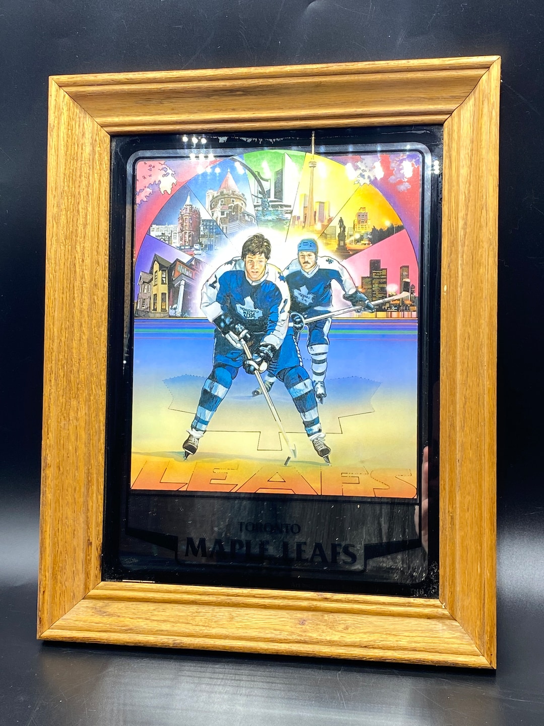 Rare Vintage 1970s Toronto Maple Leafs Darryl Sittler Art Work, Mirror ...