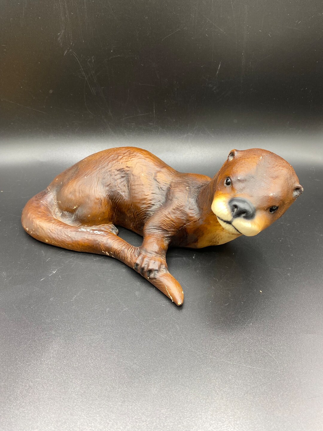 Vintage Handcrafted Leather Otter Pup Figurine, Artist Signed - Etsy