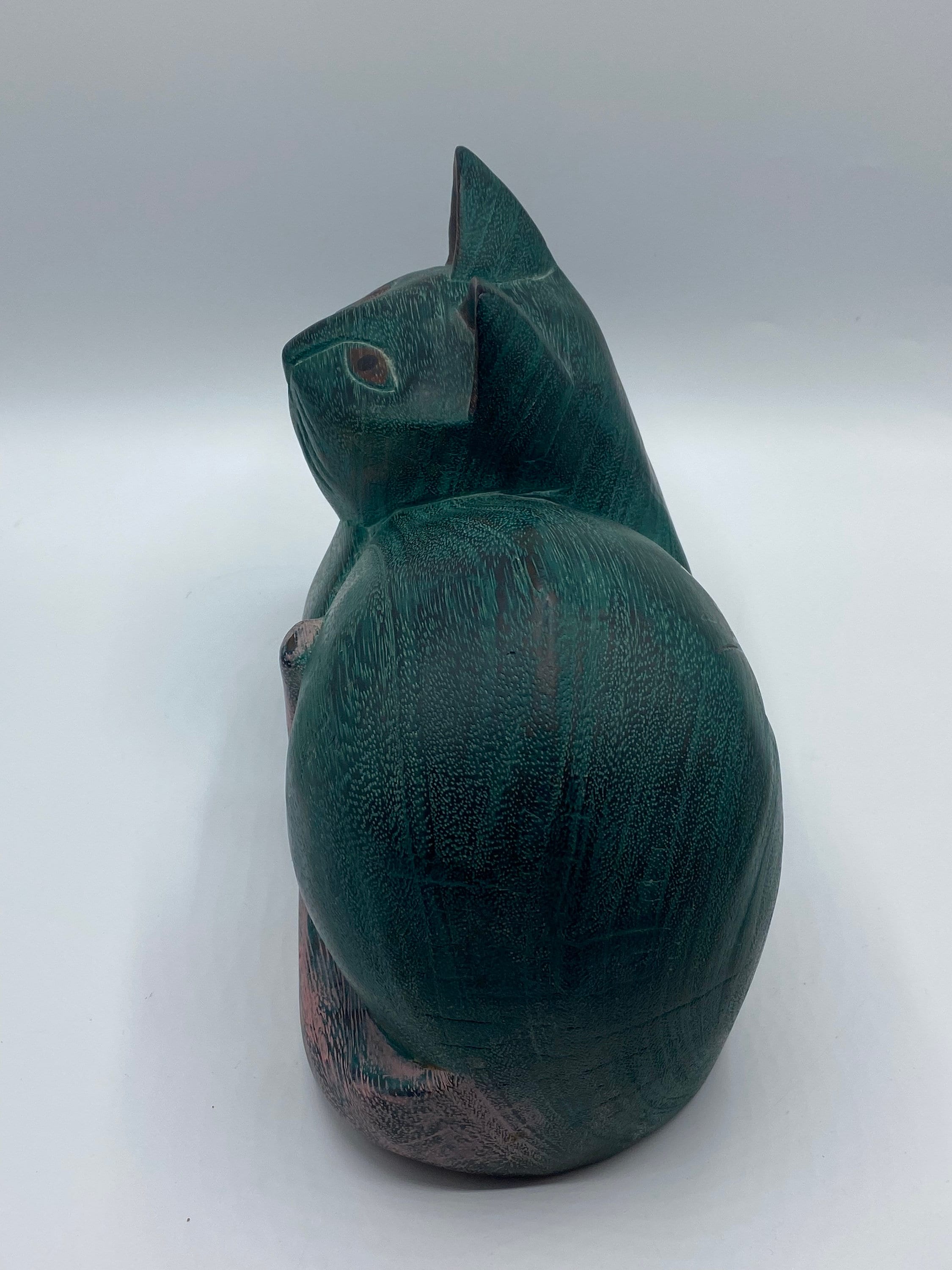 Vintage Cat Primative Folk Art Style Carved Solid Wood Carving - Etsy