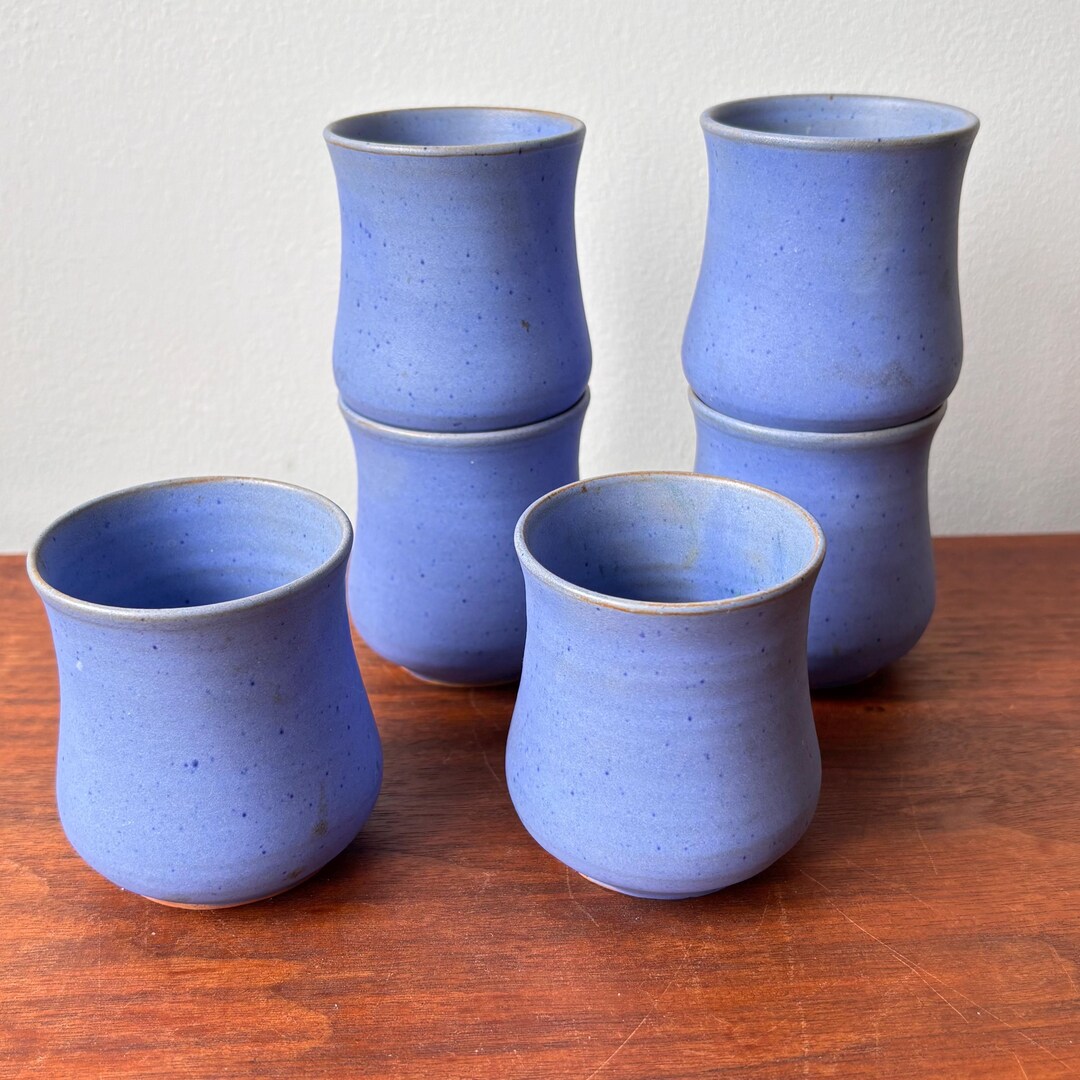 Vintage Studio Art Pottery Matte Speckled Periwinkle Blue Glaze Small ...