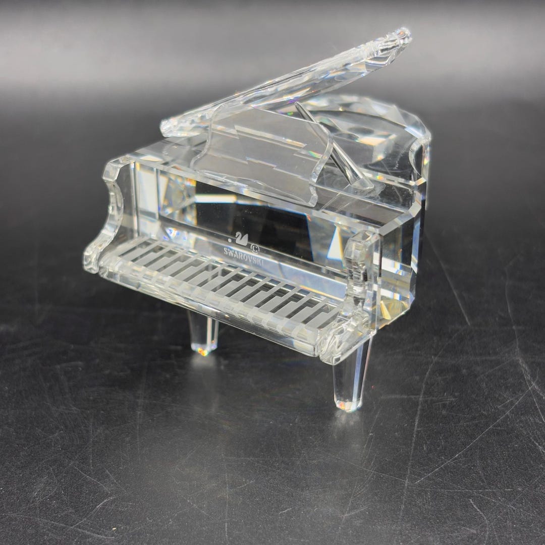 Vintage Swarovski Silver Crystal Grand Piano 174506 Figurine no Stool ...