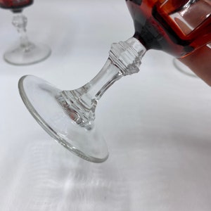 Luminarc Arcoroc Cristal D'arques Durand France Ruby Red Gothic Wine ...