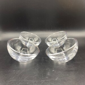 Crystal Clear Slant Cut Bowl Set of 4, Stackable Slant Cut Kitchen Prep ...