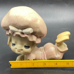 Vintage Genin Trudeau Collectible Japan Pink Bonnet Girl With Black Eye ...