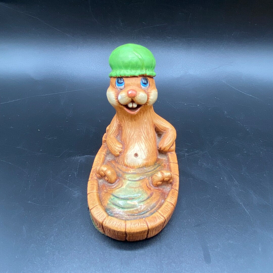 Vintage Moorcraft Rabbit Hand Painted Stonecraft Rabbit Figurine ...