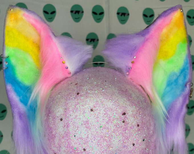 Lisa Frank Inspired Neko Cat Realistic Ears - Etsy