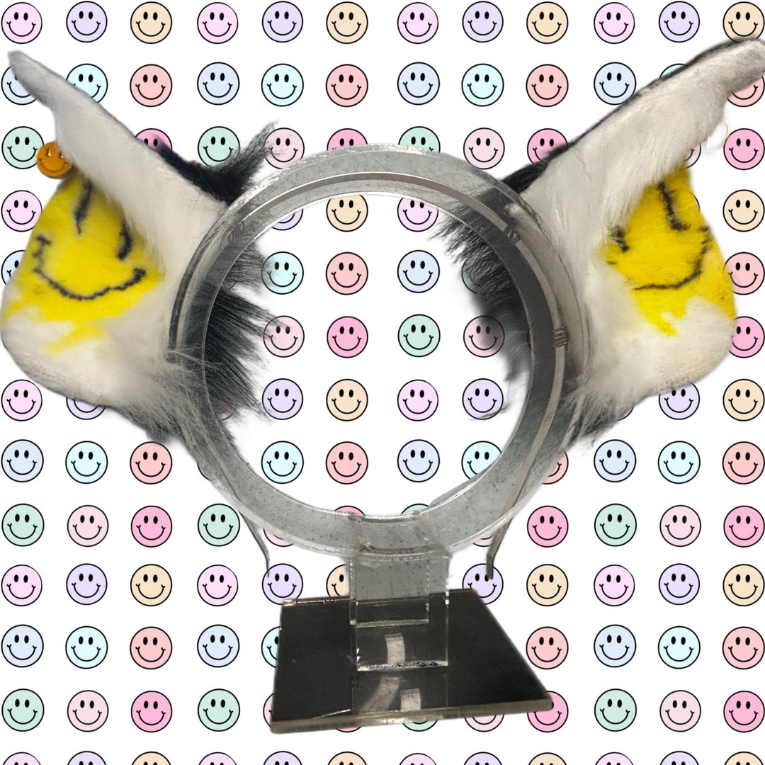Trippy Smiley Face Bat Ears Headband Cosplay Handmade Ready to Ship - Etsy