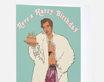 Harry Styles Printable Birthday Card - Etsy