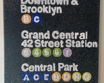 Bedazzled Subway Sign - Etsy
