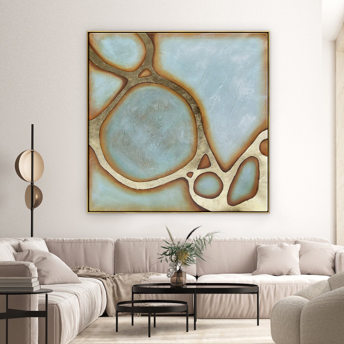 Majestic Magma Canvas Painting Original Art Square Oil Painting on ...