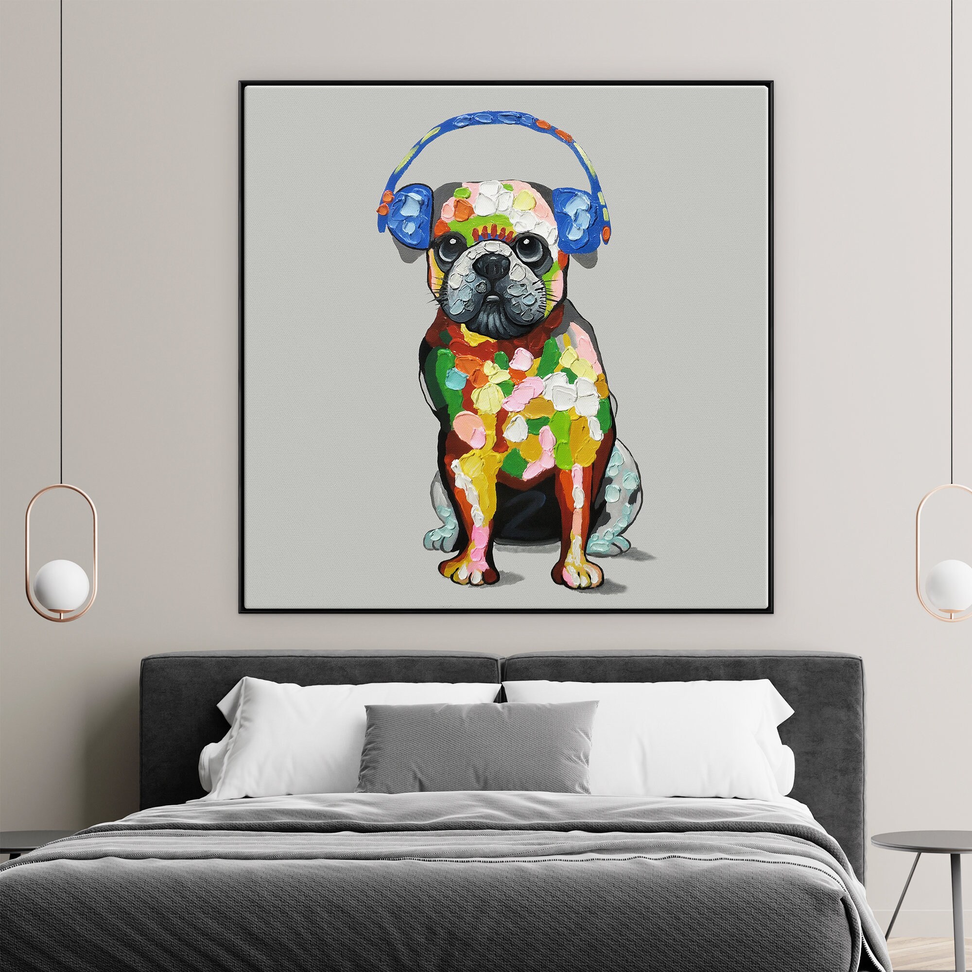 Colorful Animal Wall Art Canvas Painting Colorful Wall Art Square Oil ...