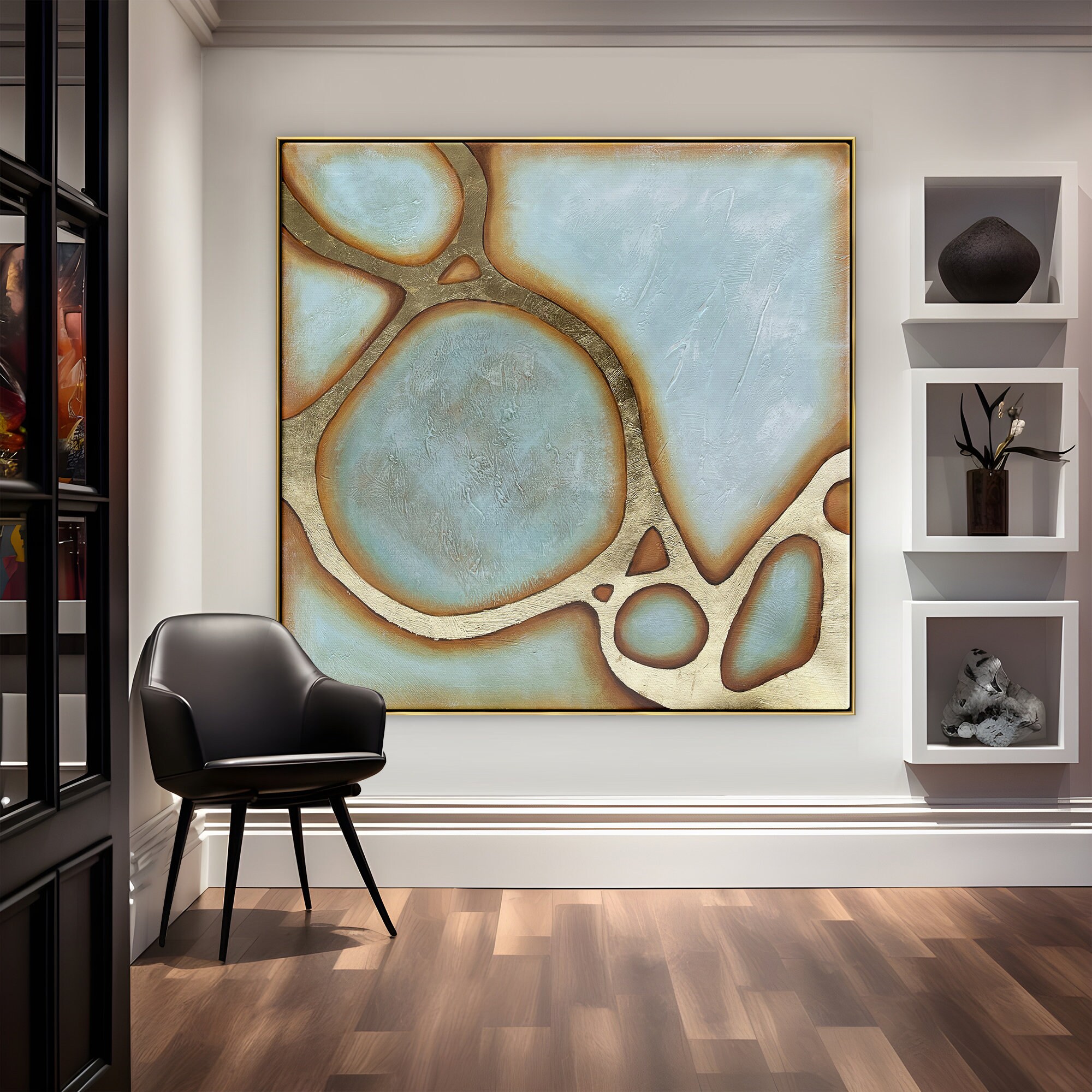 Majestic Magma Canvas Painting Original Art Square Oil Painting on ...