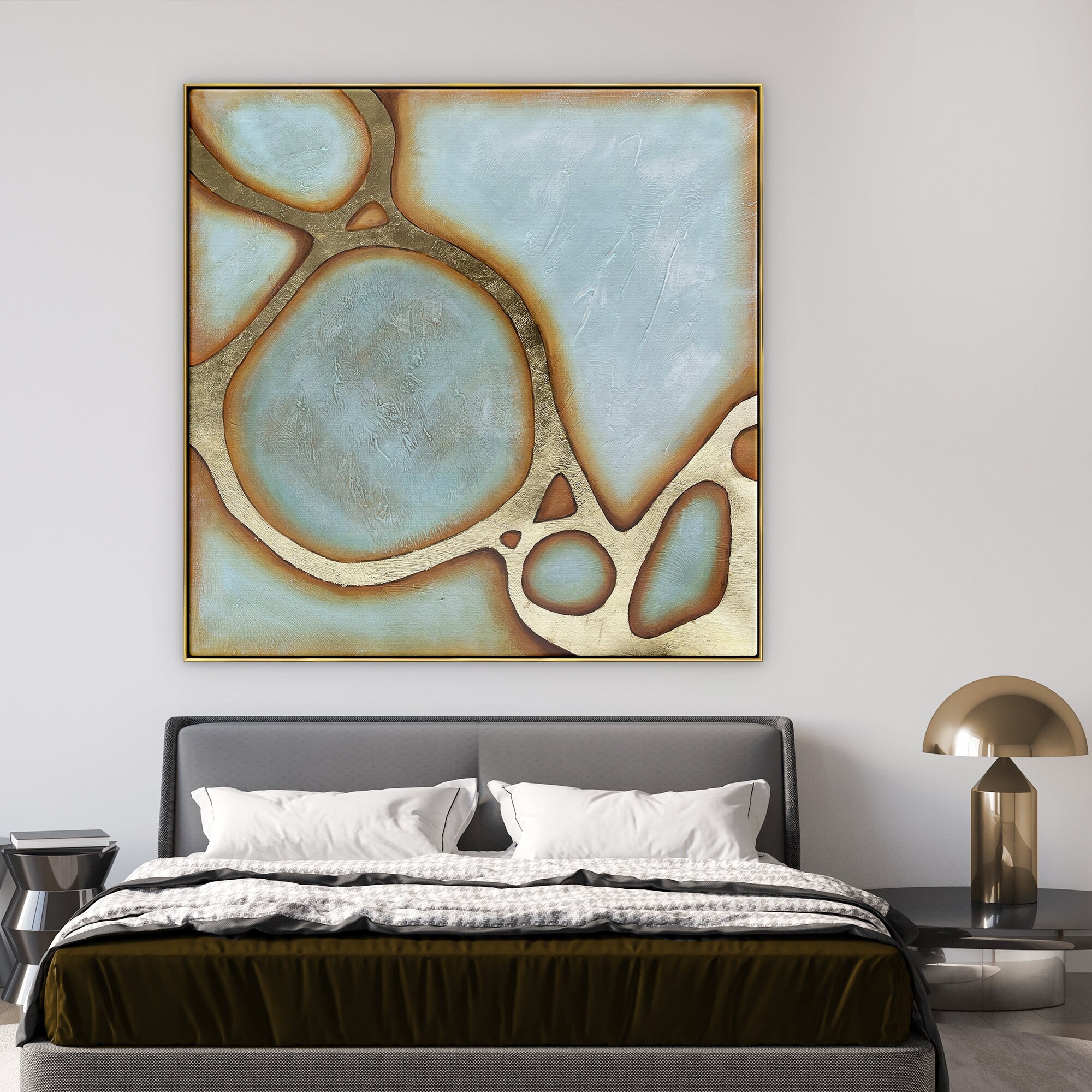 Majestic Magma Canvas Painting Original Art Square Oil Painting on ...