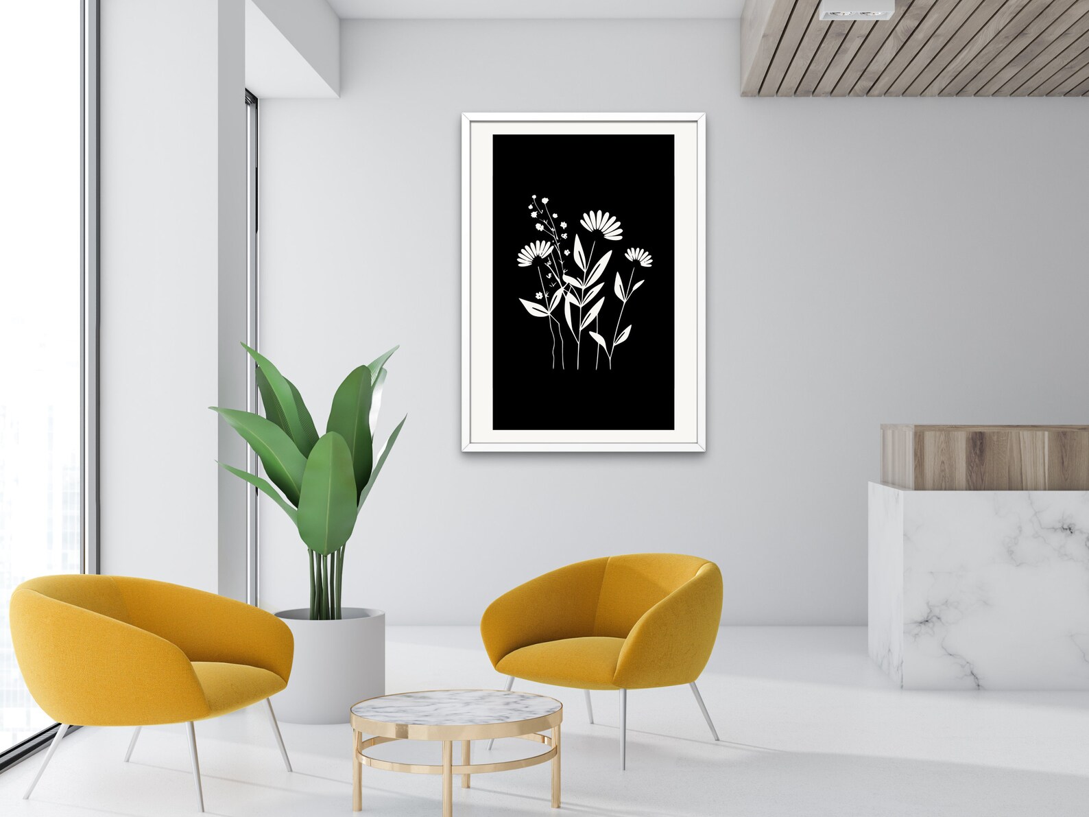 B&W Flower Boho Chic Art Prints Instant Digital Downloads Modern ...