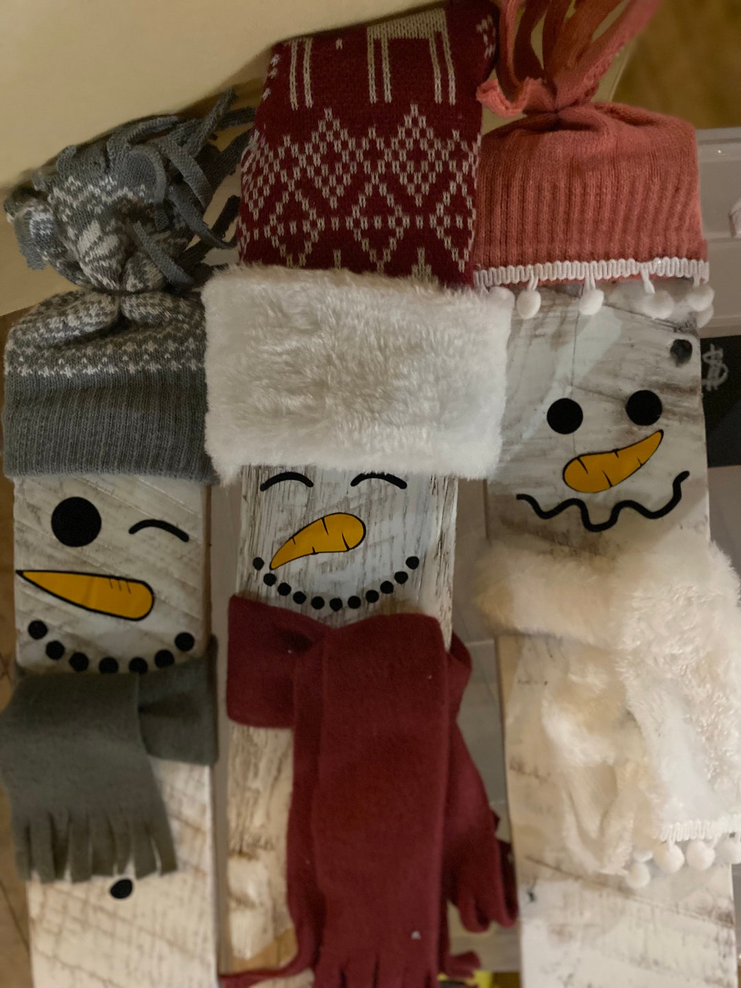 Wooden Snowman Leaner - Etsy