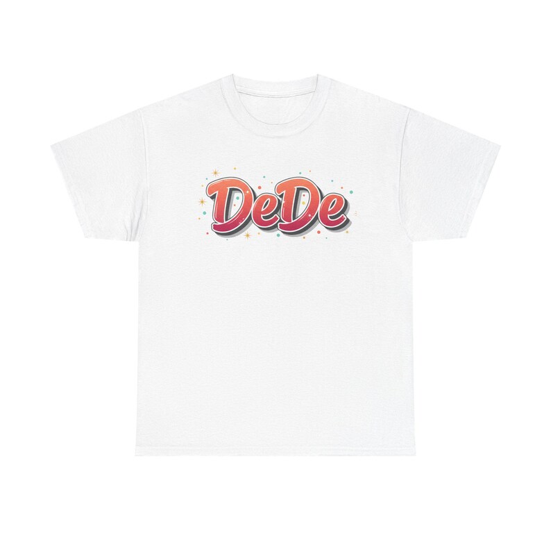 Dede Script Name Tee | Retro Bubble Letter Shirt. - Etsy