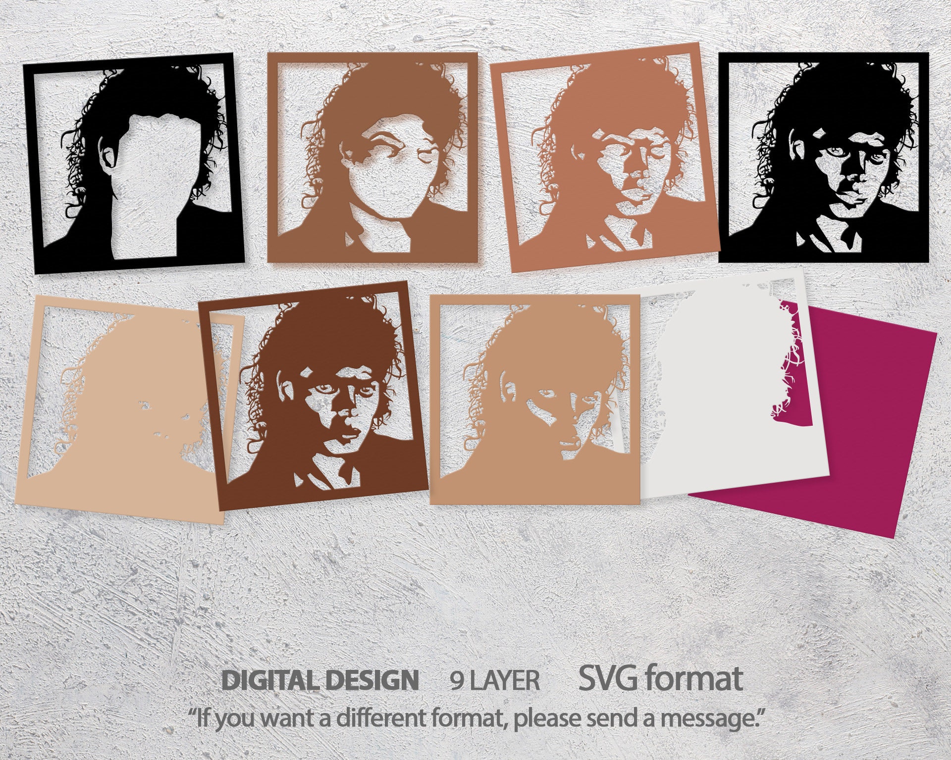 Famous Artist Shadow Box Svg 3d Layered Laser Cut - Etsy
