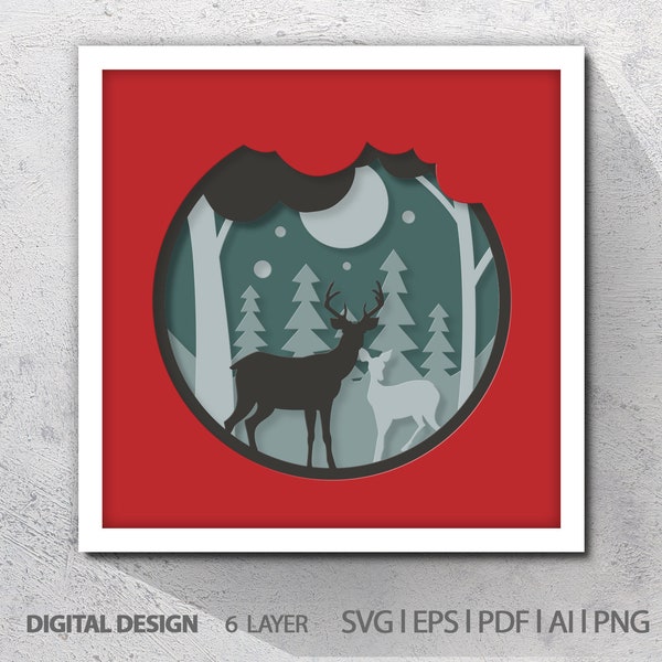 Hunting Shadow Box Svg - Etsy