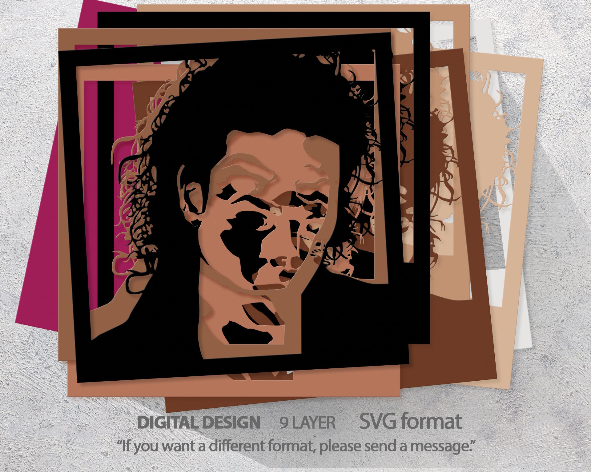 Famous Artist Shadow Box Svg 3d Layered Laser Cut - Etsy