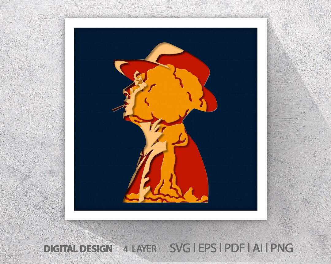 Oppenheimer, 3D Svg Layeredpaper Cut Shadow Box Template, SVG, Shadow ...