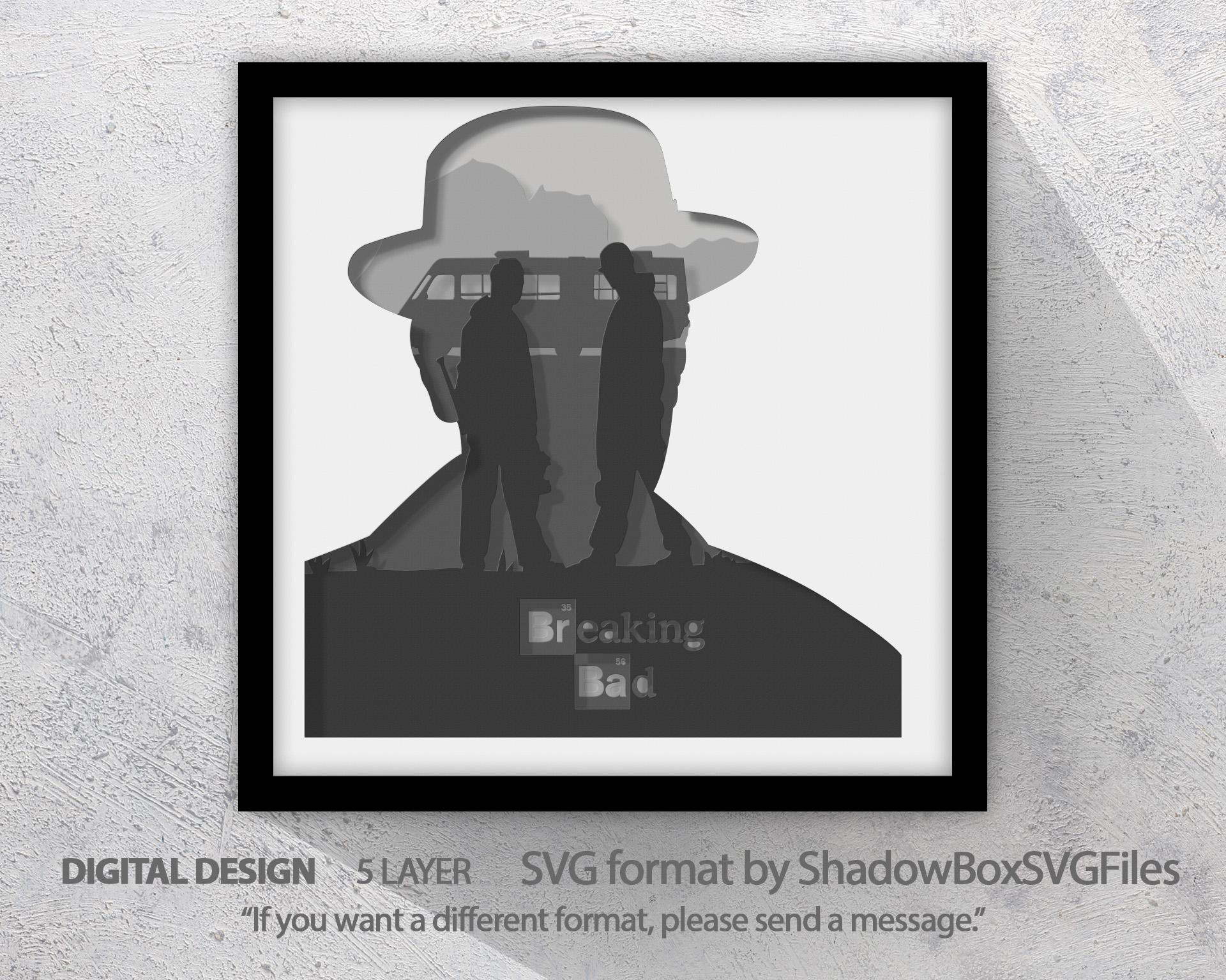 TV Series Shadow Box SVG Vector Project Paper Cut Template - Etsy