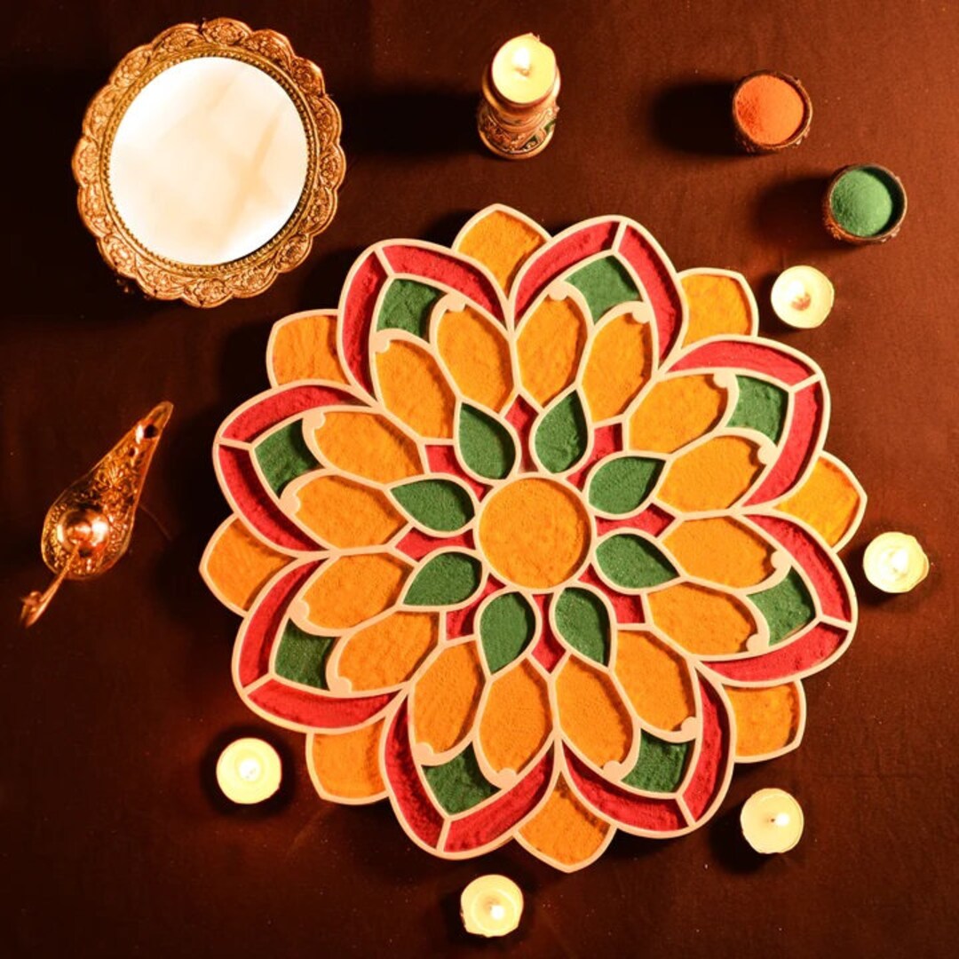 Portable Rangoli Riddhi Design Available in 11 Inches set - Etsy